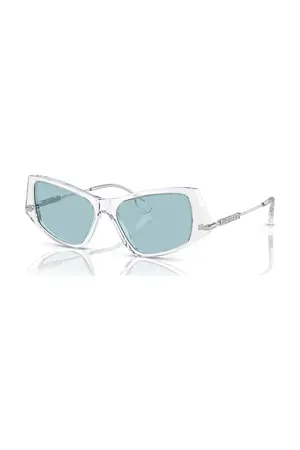 Burberry Sunglasses With Irregular Acetate Frame Natural