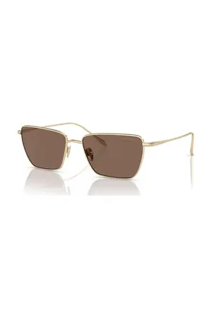 Giorgio Armani Giorgio Armani Metal Rectangle Sunglasses Gold