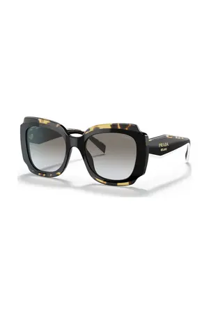 Prada Sunglasses With Irregular Frame - Black