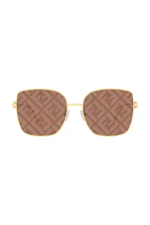 Fendi Irregular Sunglasses - Gold