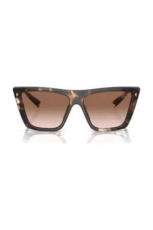 Prada Sunglasses Butterfly Acetate Frame - Brown