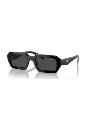 Prada Sunglasses With Irregular Acetate Frame Black