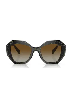 Prada Irregular Frame Sunglasses - Yellow