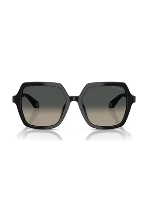 Giorgio Armani Sunglasses Square Acetate Frame Gradient Lens - Black