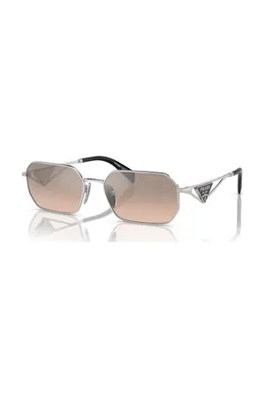Prada Prada Gold Metal Irregular Sunglasses Gold