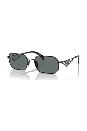 Prada Prada Gold Metal Irregular Sunglasses Red