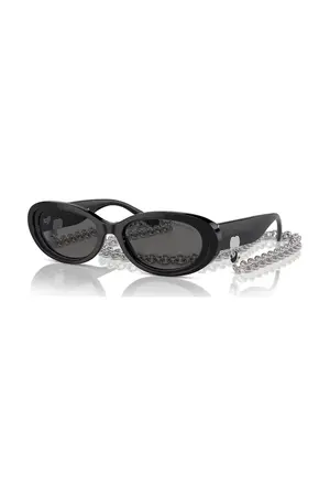 TIFFANY SUNGLASS HUT Tiffany & Co. Oval Sunglasses - Black