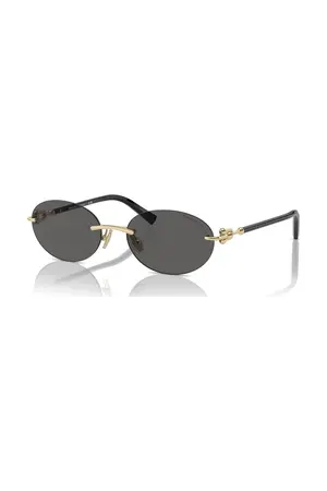 TIFFANY SUNGLASS HUT Tiffany & Co. Oval Sunglasses - Gold