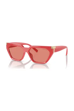 TIFFANY SUNGLASS HUT Tiffany & Co. Irregular Sunglasses - Coral