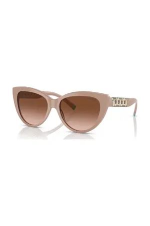 TIFFANY SUNGLASS HUT Cat Eye Sunglasses - Beige