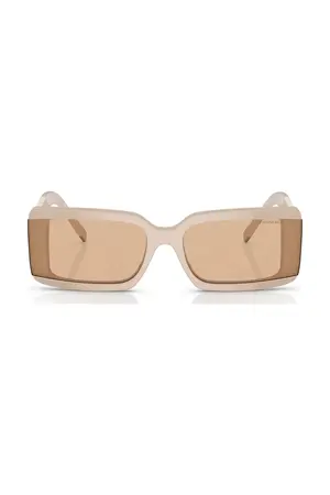 TIFFANY SUNGLASS HUT Sunglasses With Rectangle Acetate Frame - Beige