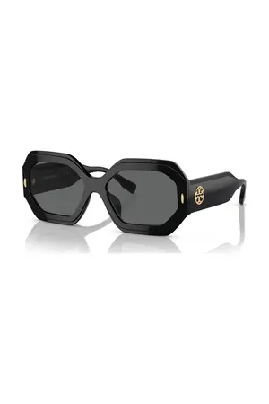 Tory Burch Irregular Full Rim Sunglasses - Black