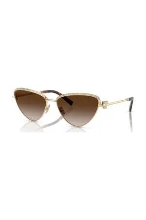 TIFFANY SUNGLASS HUT Sunglasses With Crystal Embellishments - Gold