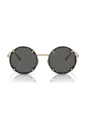 TIFFANY SUNGLASS HUT Tiffany & Co. Round Frame Sunglasses - Gold