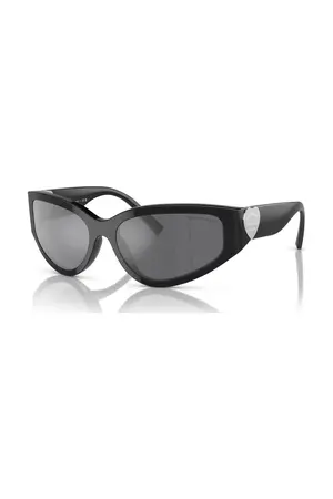 TIFFANY SUNGLASS HUT Tiffany & Co. Irregular Sunglasses Black