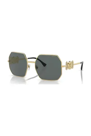Versace Irregular Sunglasses With Polar Dark Grey Lenses