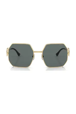 Versace Irregular Sunglasses With Polar Dark Grey Lenses