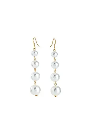 KENNETH JAY LANE Pearl Drop Earrings - Gold