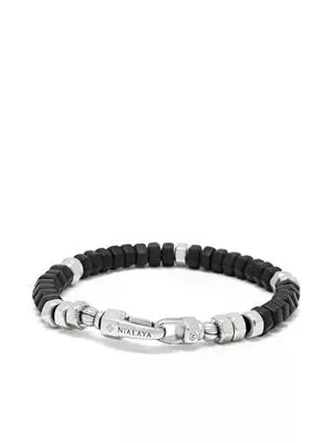 NIALAYA JEWELRY Nialaya Jewelry Hex Bead Bracelet Black
