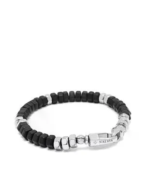 NIALAYA JEWELRY Hex Bead Bracelet - Black