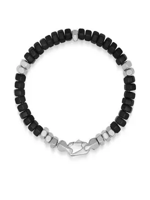 NIALAYA JEWELRY Hex Bead Bracelet - Silver