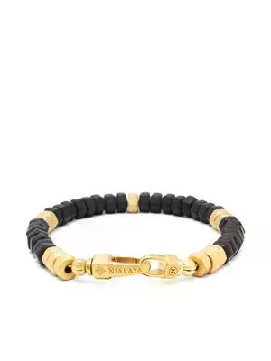 NIALAYA JEWELRY Bead-detailing Bracelet - Black