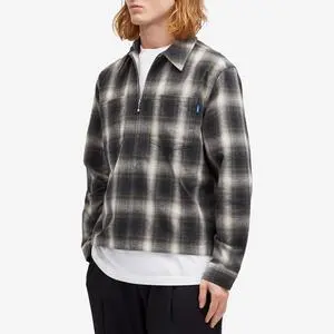 AWAKE NY Brushed Flannel Shirt Jacket - Green Multi