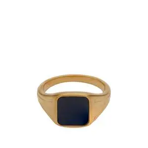 MISSOMA X Lucy Williams Black Spinel Gemstone Signet Ring - Gold/black