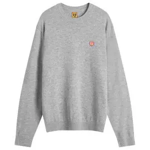 Human Made Heart Badge Knit Sweater In Grey - 45% Off | Editorialist