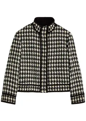 Alice + Olivia Corwin Checked Tweed Jacket