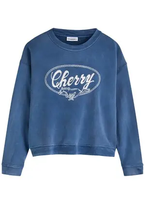 CHERRY LOS ANGELES Logo-embroidered Cotton Sweatshirt
