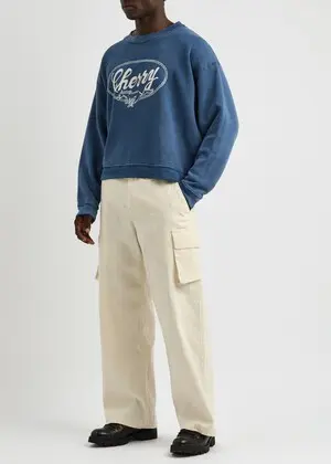 CHERRY LOS ANGELES Logo-embroidered Cotton Sweatshirt