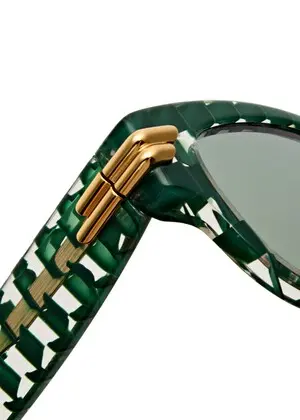 Bottega Veneta Rectangle-frame Sunglasses