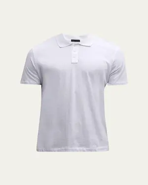 ATM Anthony Thomas Melillo Men's Classic Jersey Polo Shirt - White