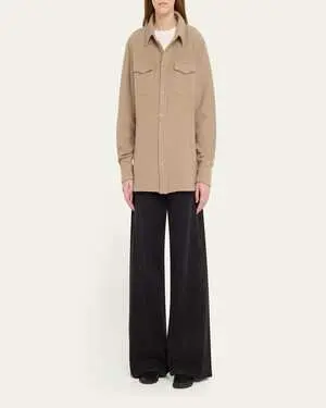 GOD'S TRUE CASHMERE Waffle Shirt Jacket
