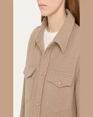 GOD'S TRUE CASHMERE Waffle Shirt Jacket
