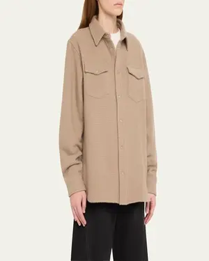 GOD'S TRUE CASHMERE Waffle Shirt Jacket