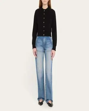 Brandon Maxwell The Wyatt Two-toned Jeans