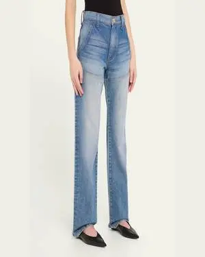 Brandon Maxwell The Wyatt Two-toned Jeans