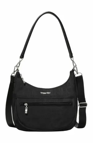 BAGGALLINI BAGGALLINI Modern Pocket Half Moon Shoulder Bag Black
