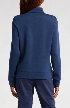 Travis Mathew Shadow Mirage Half Zip Pullover - Heather Navy