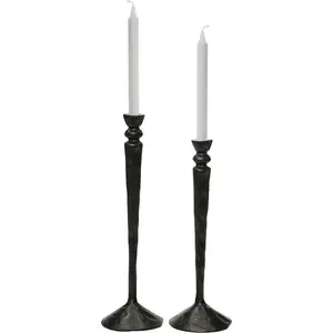 RENWIL Bollington Set Of 2 Candleholders - Black