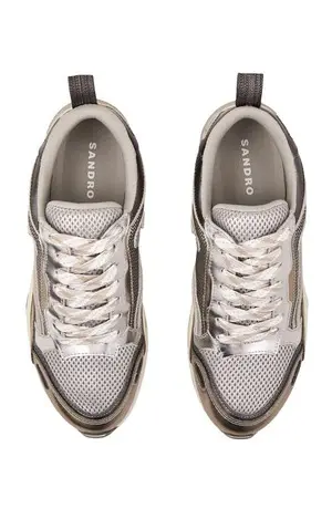Sandro Flame Trainers - Silver