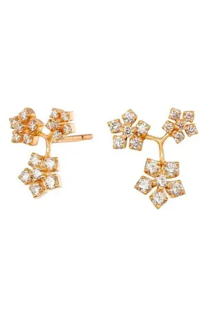 SETHI COUTURE Sethi Couture Enchanted Garden Diamond Flower Stud Earrings