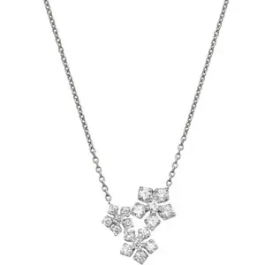 Sethi Couture Enchanted Garden Diamond Flower Pendant Necklace - White Gold/ Diamond
