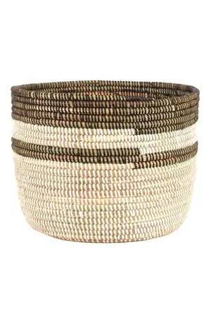 MBARE Black And White Stripe Basket