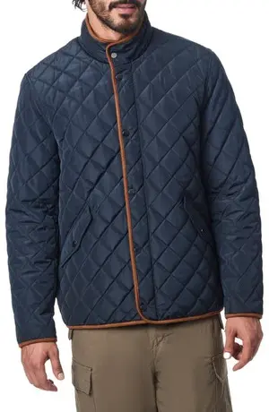 Bernardo Smart Leisure Quilted Barn Jacket - Navy