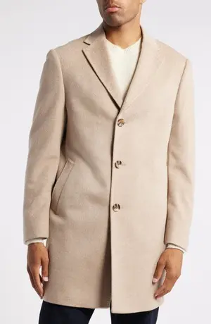 Nordstrom Cashmere Overcoat - Brown Taupe