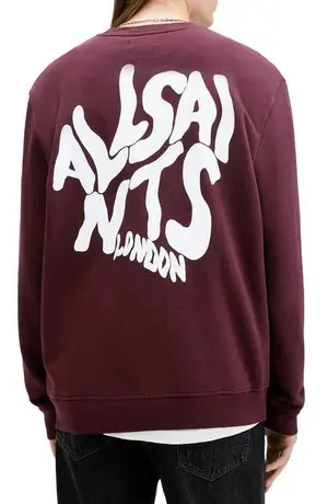 ALLSAINTS Orlando Logo Graphic Sweatshirt - Mars Red