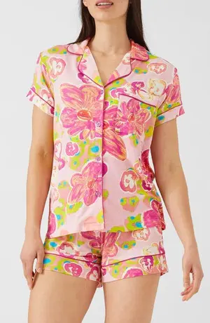 ALIVIA Jenna Shorts Pajamas - Floral Pond Pink